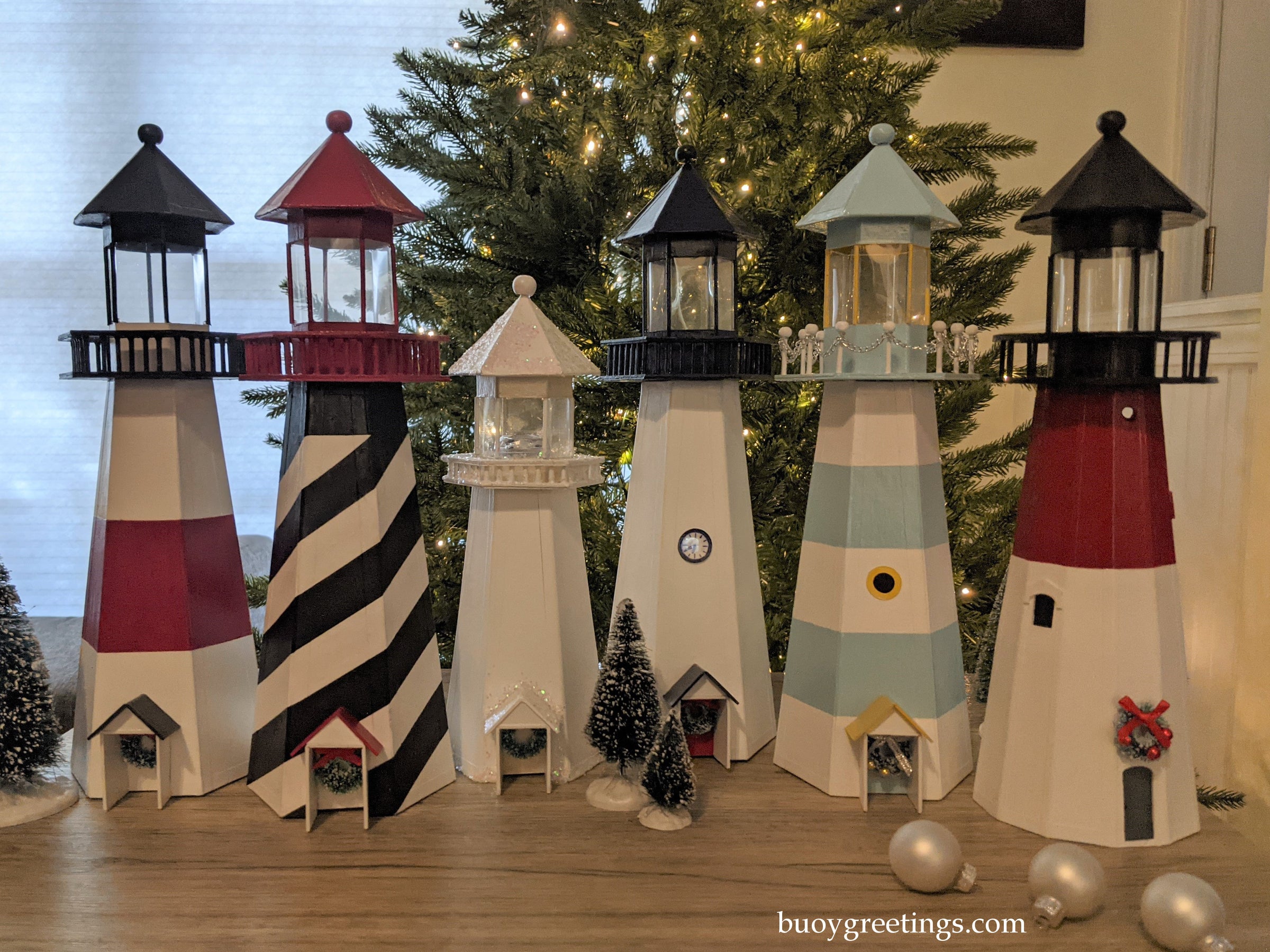 lighthouse christmas trees