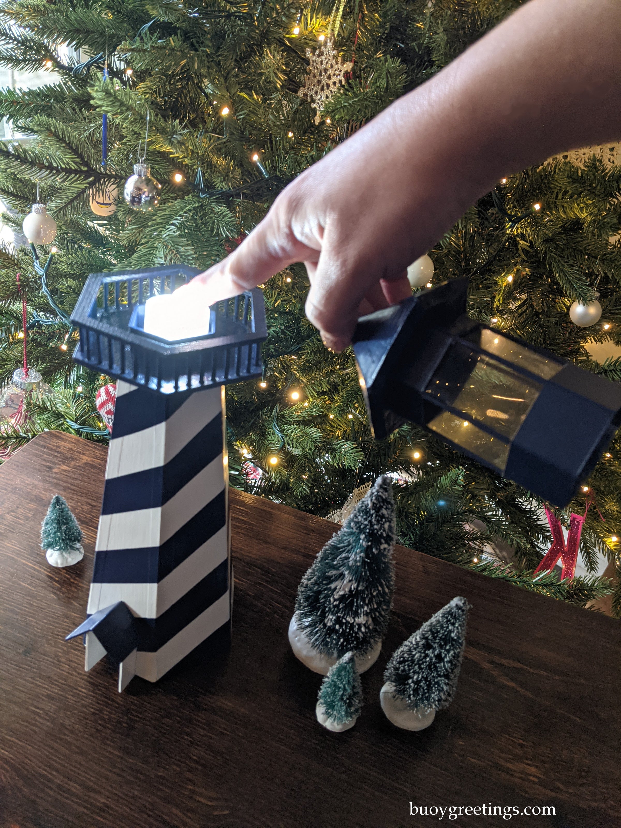 lighthouse christmas trees